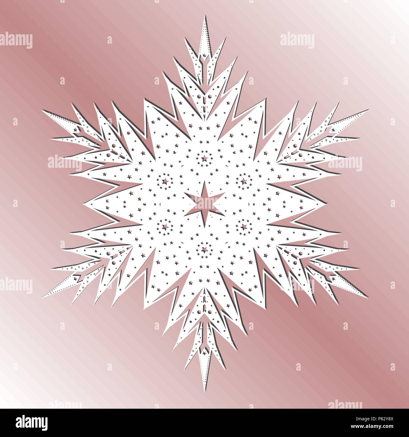 Cutting card. Laser cut star vector panel. Cutout silhouette with star ...