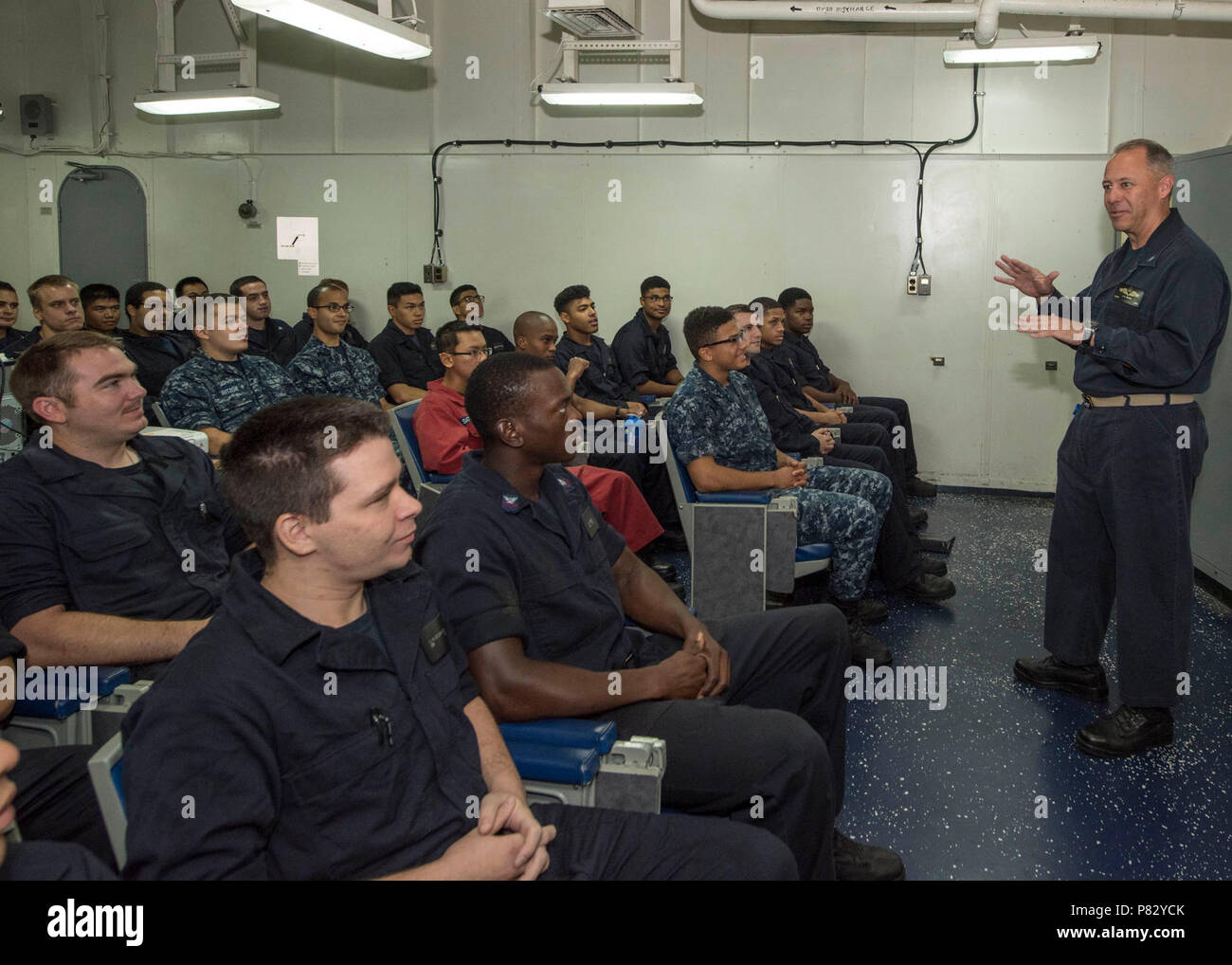 EAST CHINA SEA (Aug. 11, 2016) Capt. Jeffrey Ward, commanding officer ...
