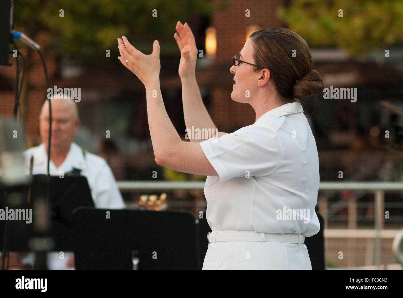 NATIONAL HARBOR, Md. (Sept. 10, 2015) Chief Musician Casey Campbell, of ...