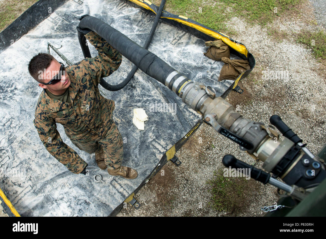 Pfc. Quinton Jones, assigned to the 9th Engineer Support Battalion ...
