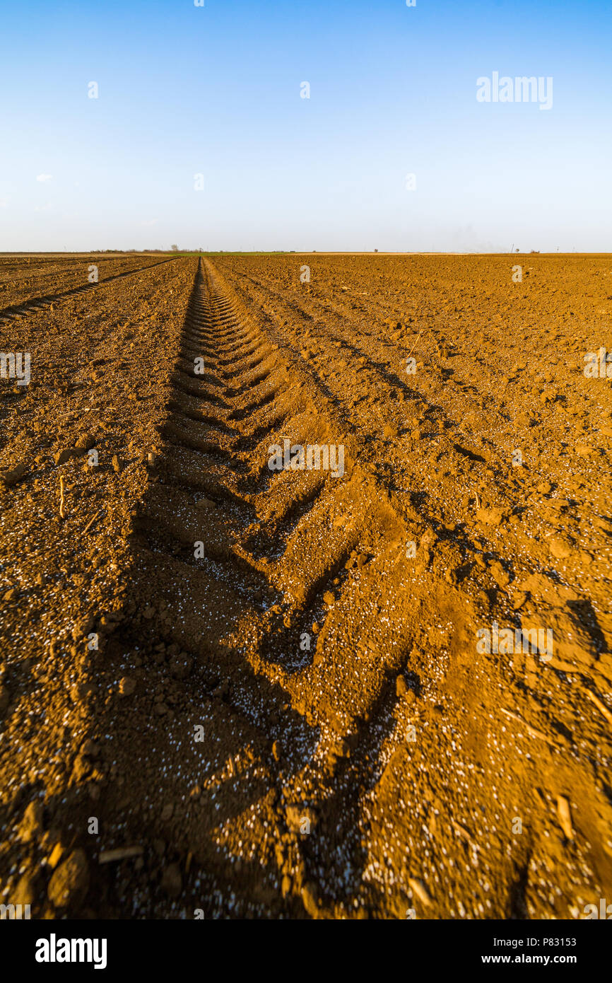 Agricultural landscape, arable crop field. Arable land is the land ...