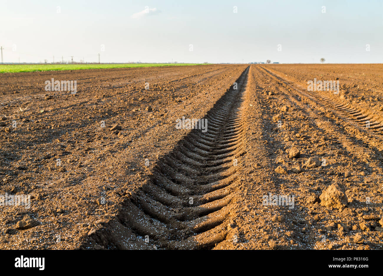 Agricultural landscape, arable crop field. Arable land is the land ...