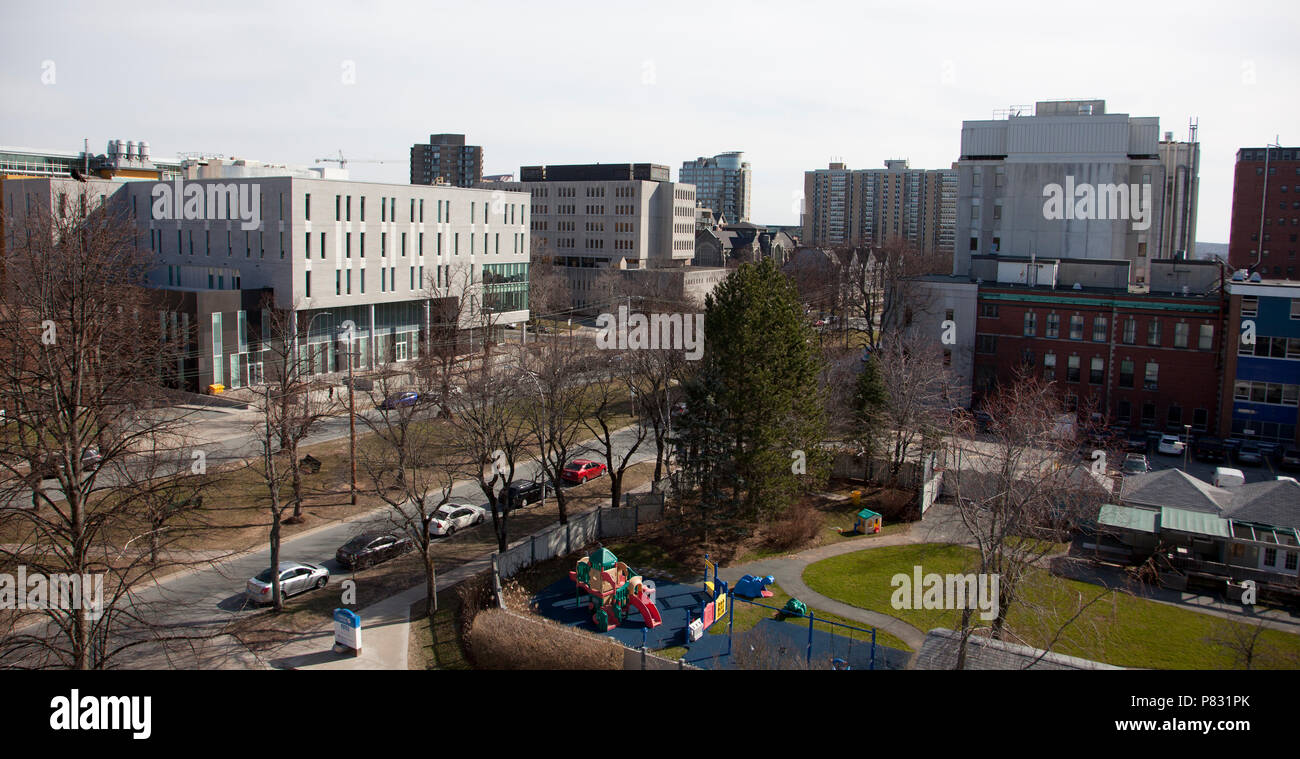 April 25, 2018- Halifax, Nova Scotia: Rooftop looking over the ...