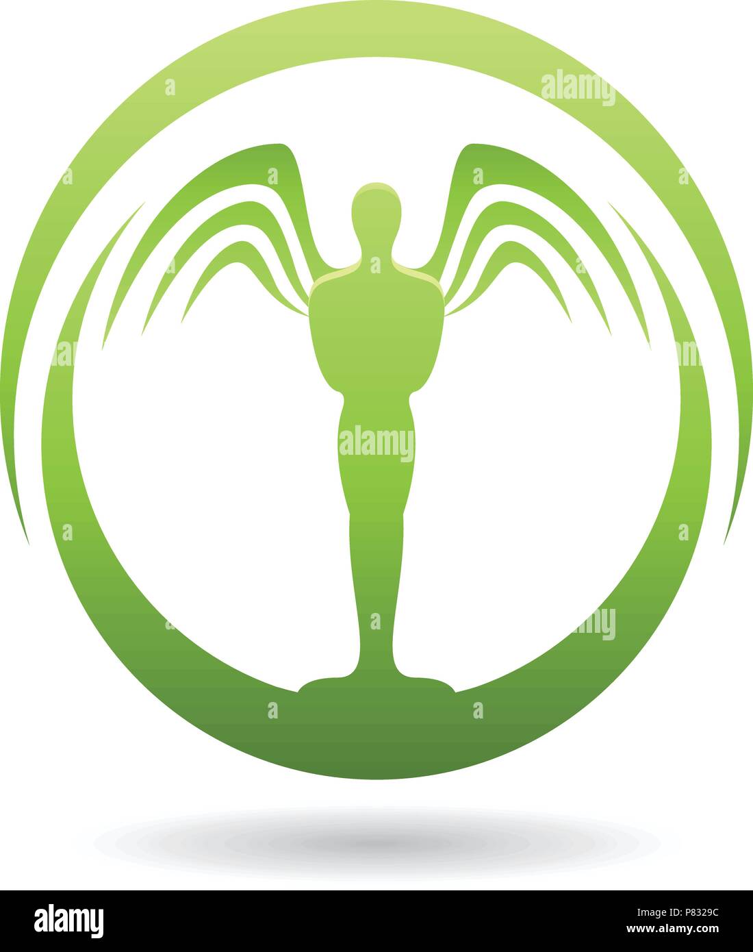 Winged man drawing Stock Vector Images - Alamy