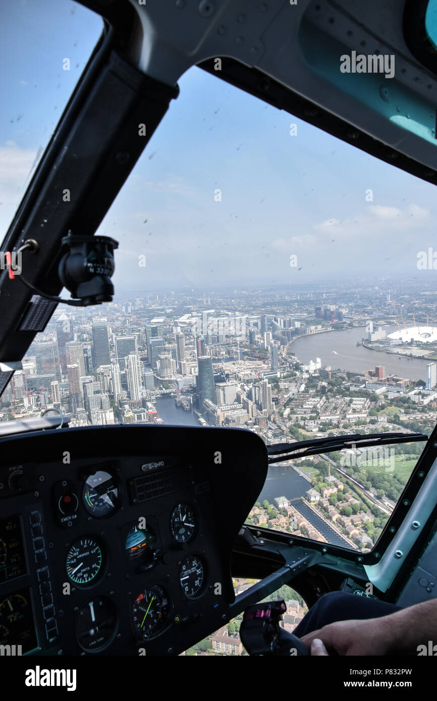 A view of London from helicopter high above the city Stock Photo - Alamy