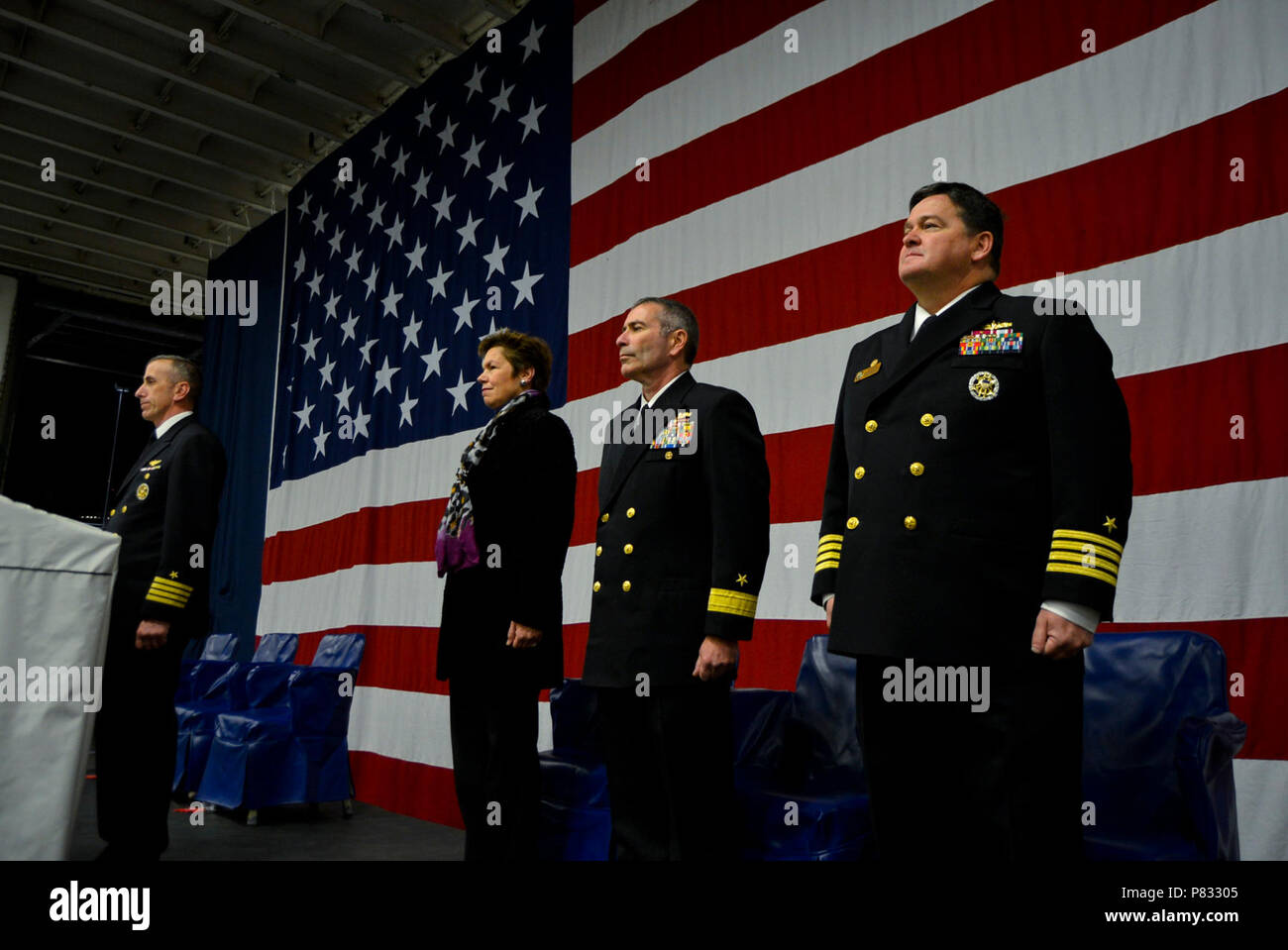 NEW YORK (Nov. 13, 2016) – From left to right Capt. Joseph R. O’Brien ...