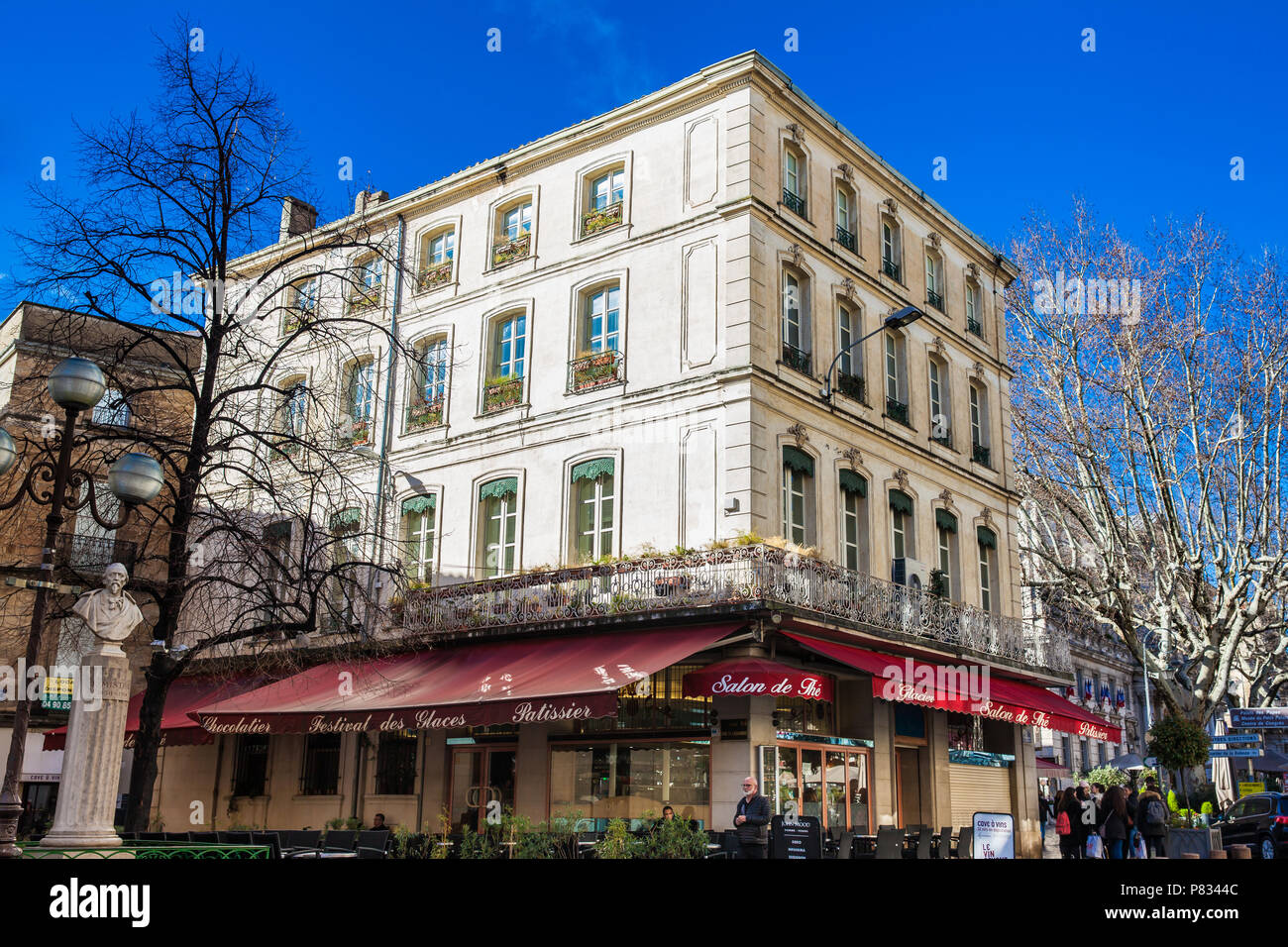 AVIGNON, FRANCE - MARCH, 2018: Republic street one of the three main ...