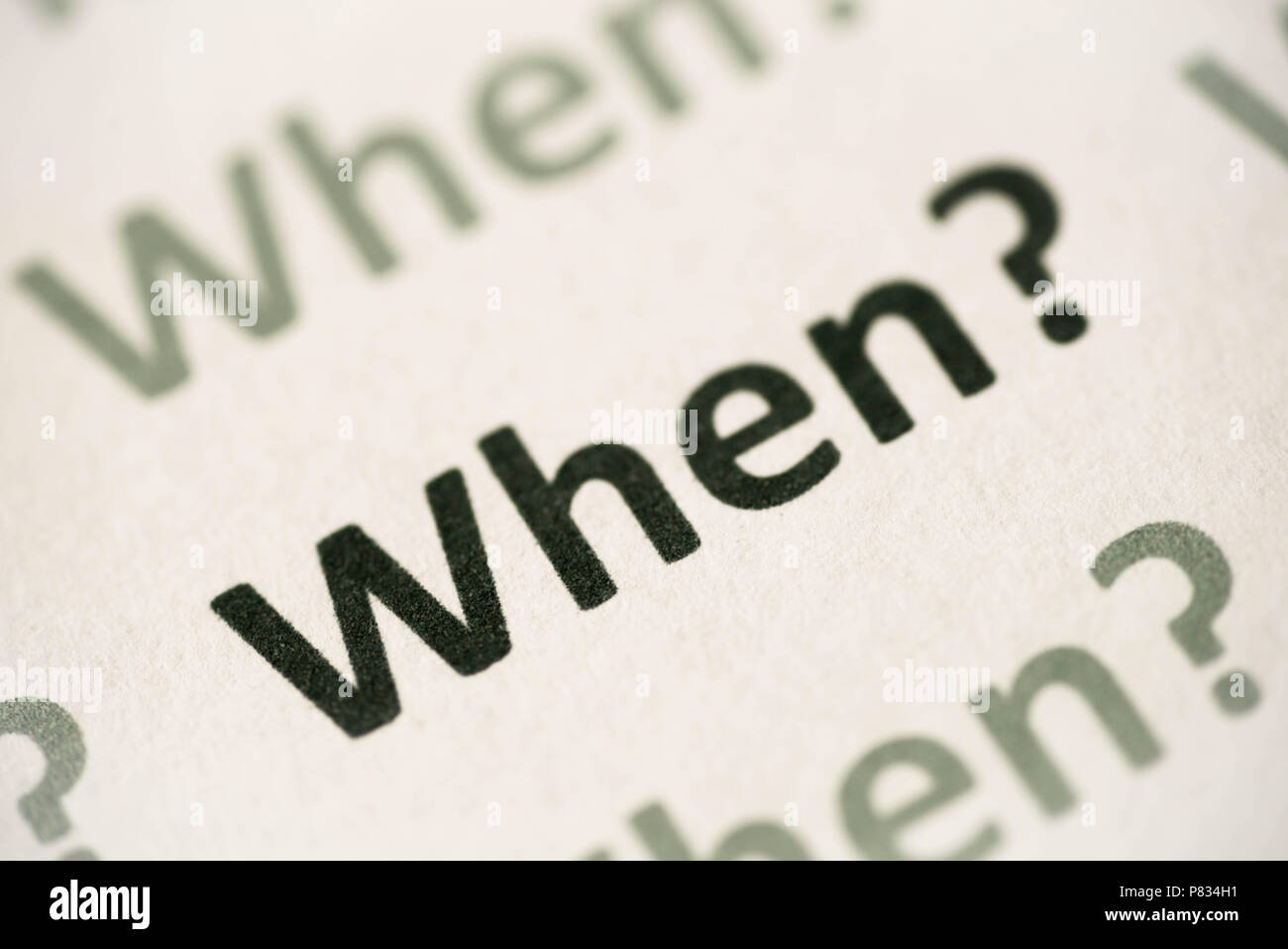 word when printed on white paper macro Stock Photo - Alamy