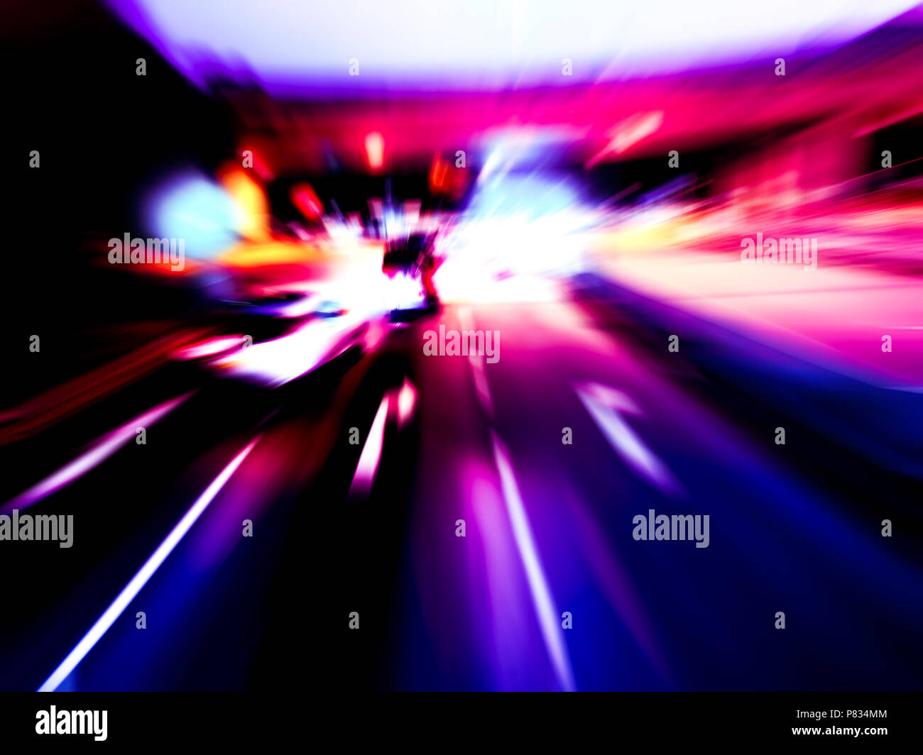 moving traffic light trails at night Stock Photo - Alamy