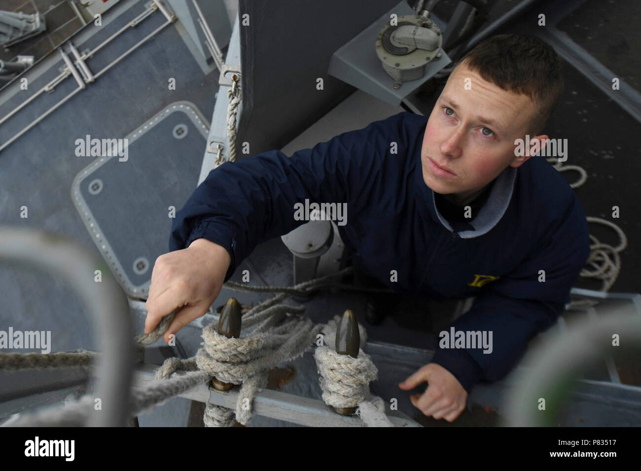 ATLANTIC OCEAN (March 8, 2017) - Quartermaster Seaman Brett Yohn, from ...