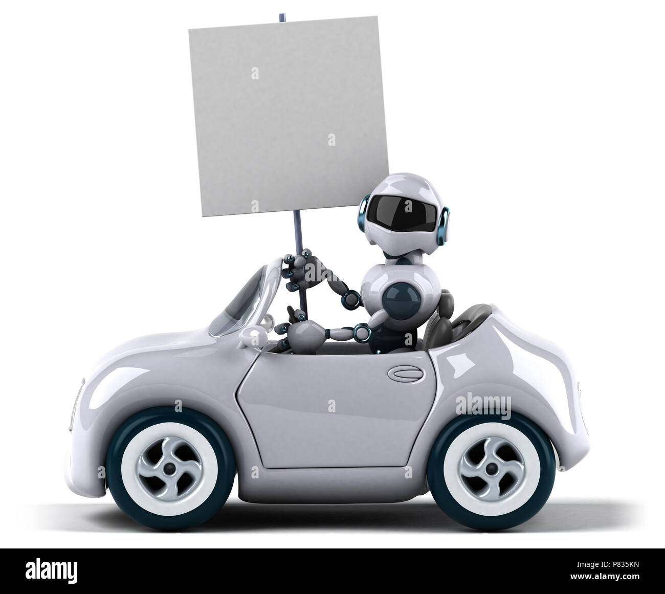 Robot and car Stock Photo - Alamy