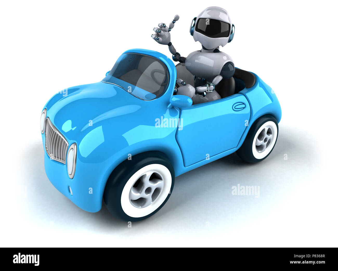 Robot and car Stock Photo - Alamy