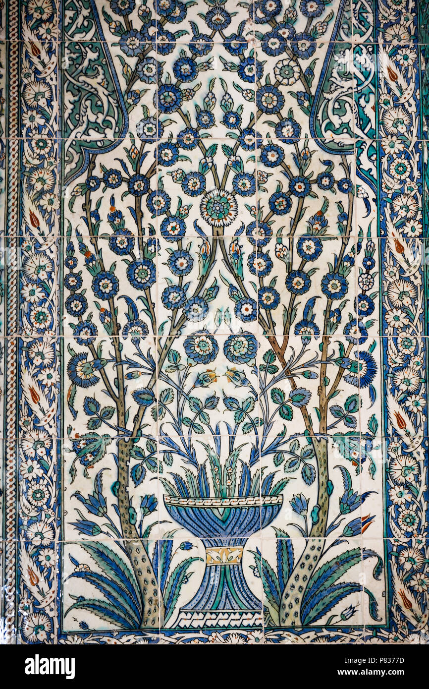 Beautiful ancient ottoman tiles Stock Photo - Alamy
