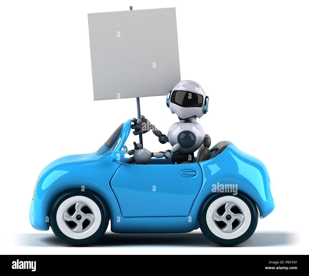 Robot and car Stock Photo - Alamy
