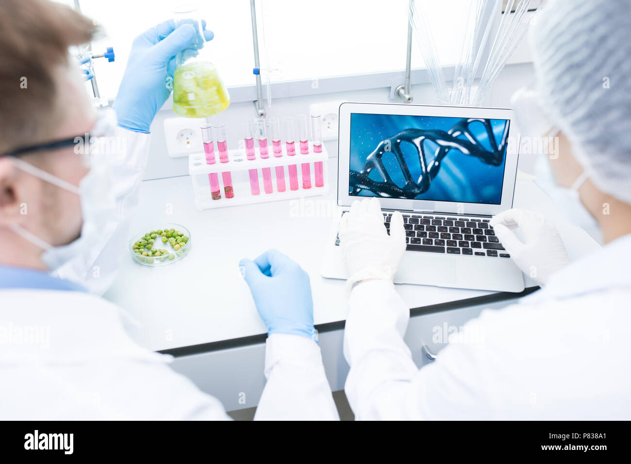 Two Scientists doing Research Stock Photo - Alamy