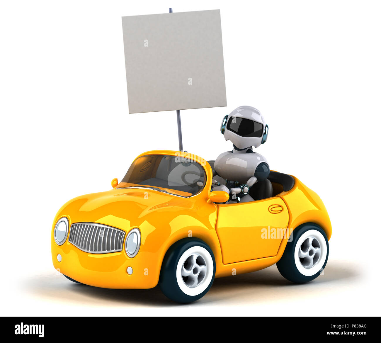 Robot and car Stock Photo - Alamy