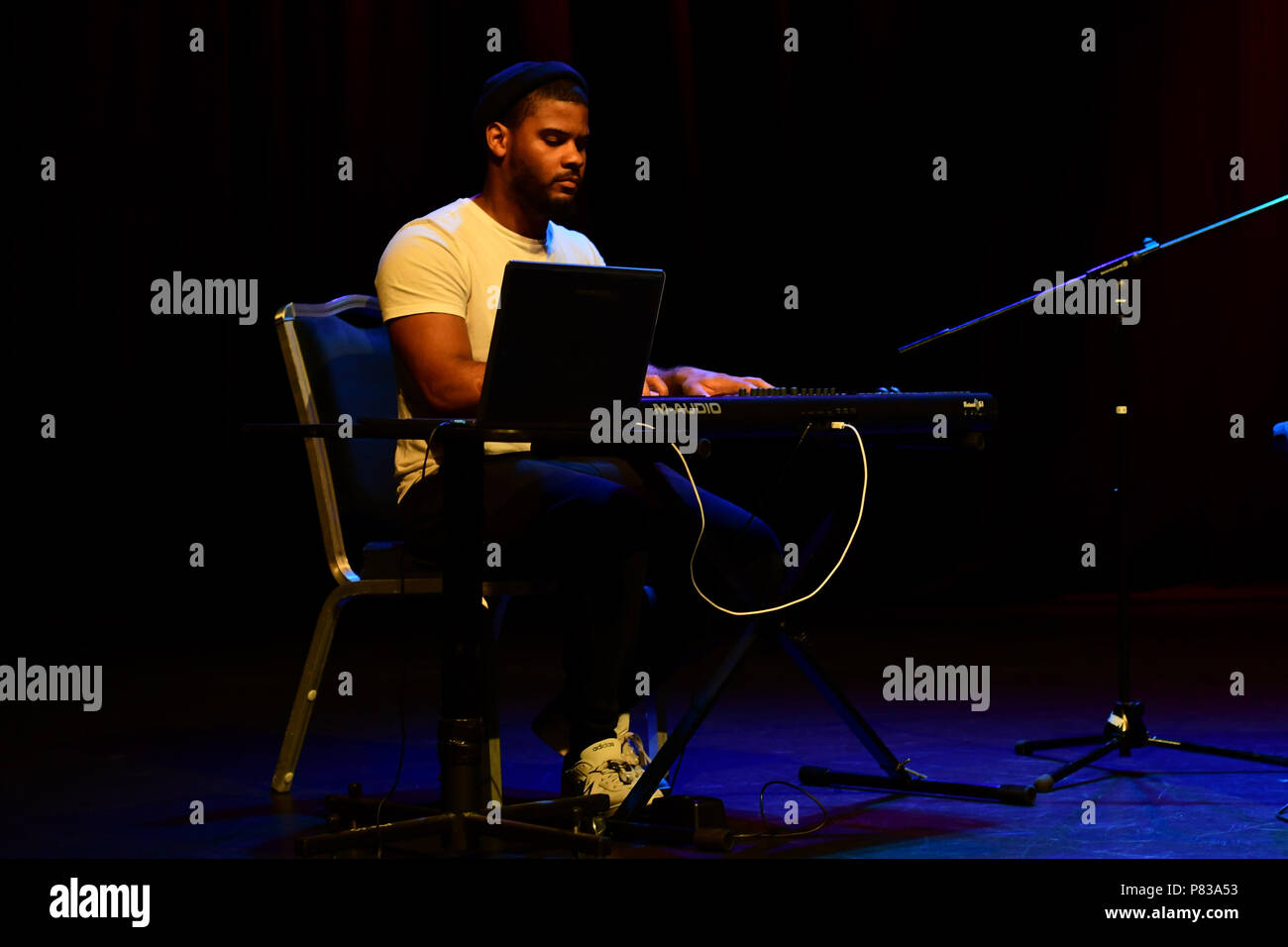 London, UK. 8th July 2018. Lowkey musician preforms at the Just Say No ...