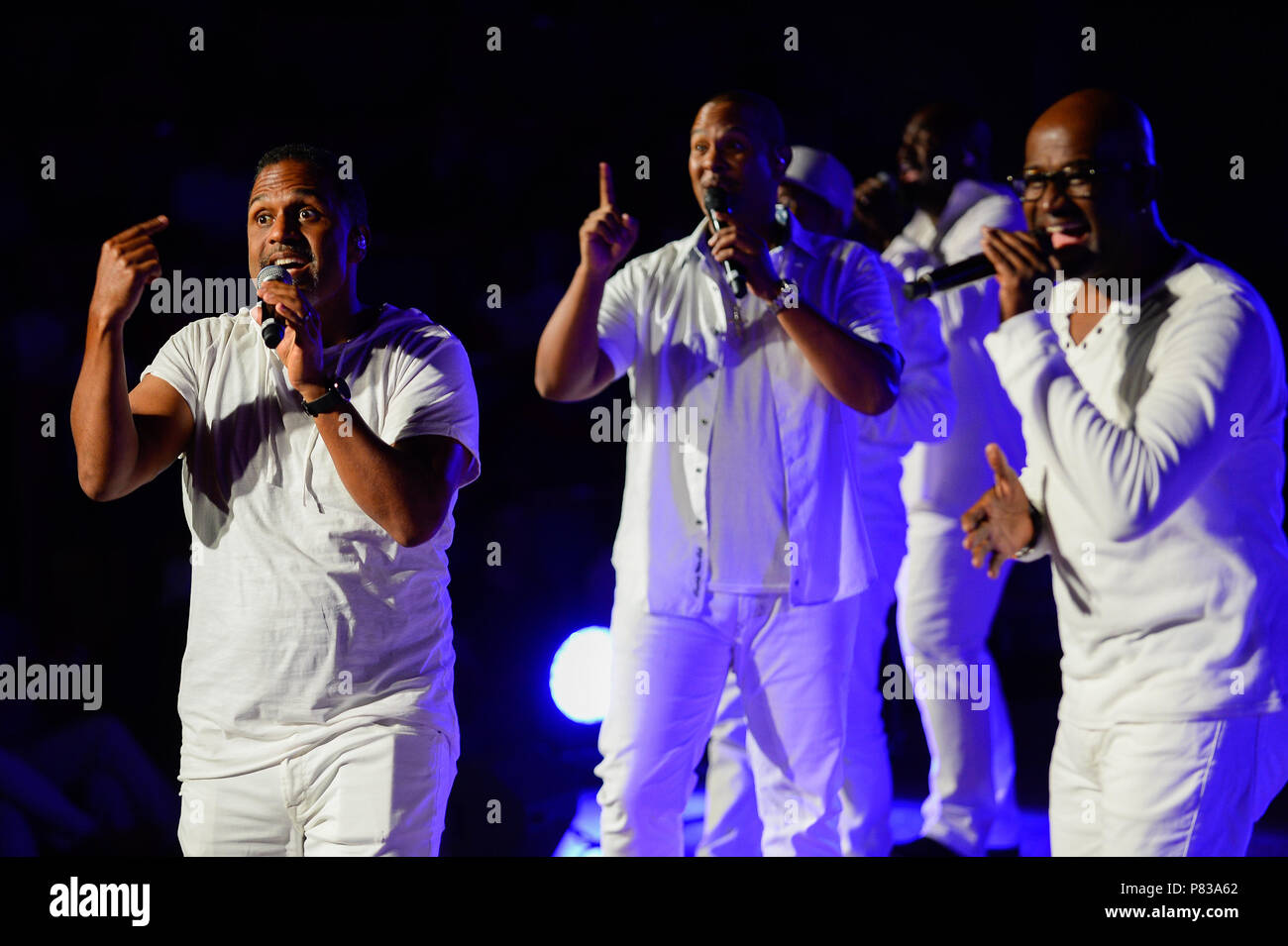 American Grammy Awarded band, Take 6 performs during the Summer Jazz ...