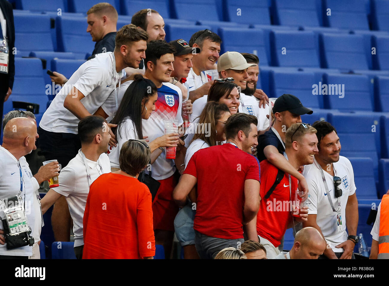 Samara, Russia. 7th July, 2018. Harry Maguire of England celebrates ...