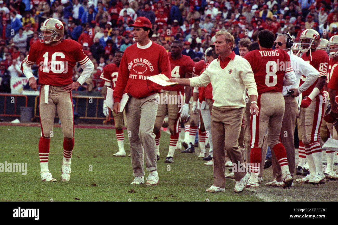 San Francisco, California, USA. 14th Jan, 1990. San Francisco 49ers vs ...