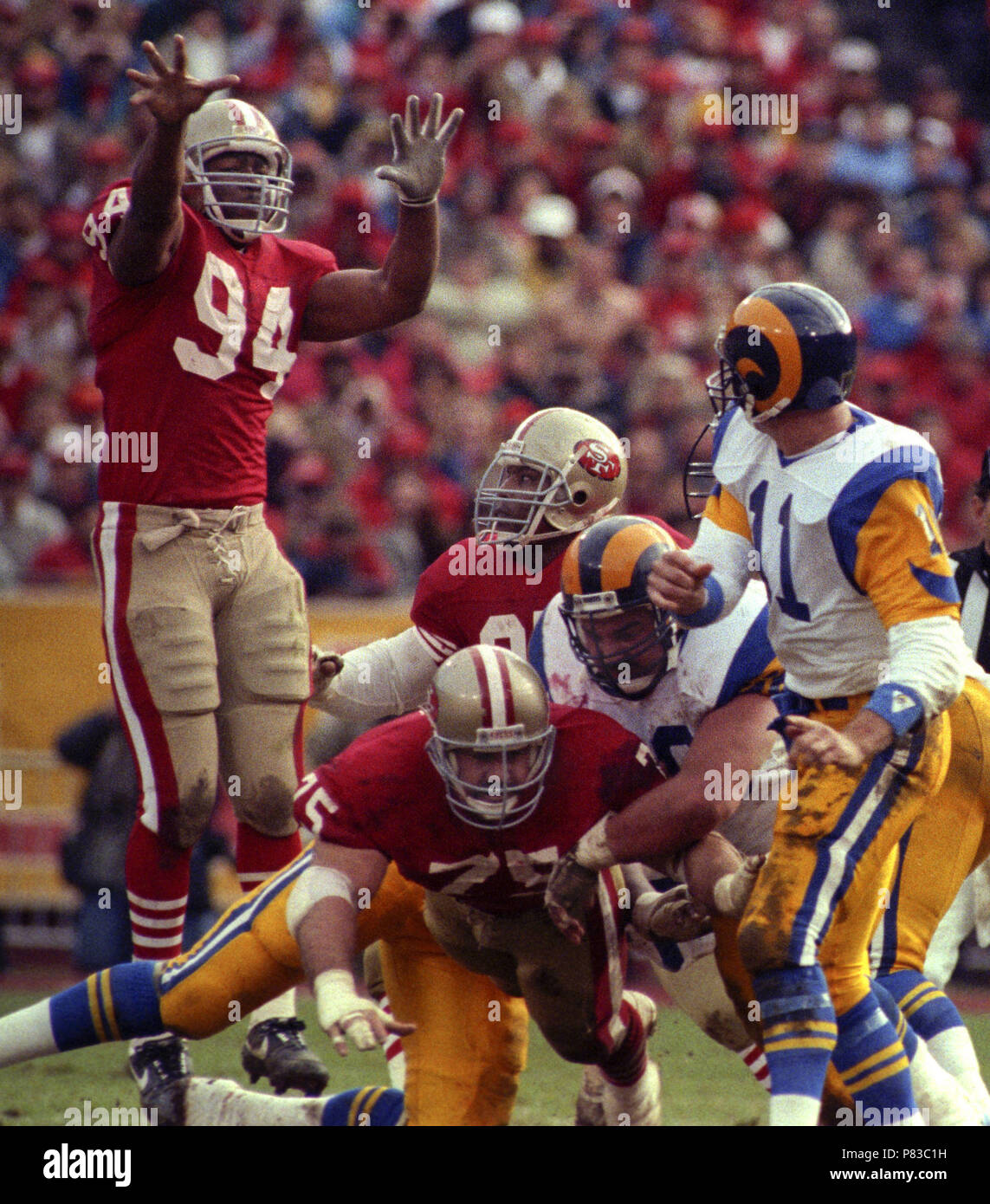San Francisco, California, USA. 14th Jan, 1990. San Francisco 49ers vs ...