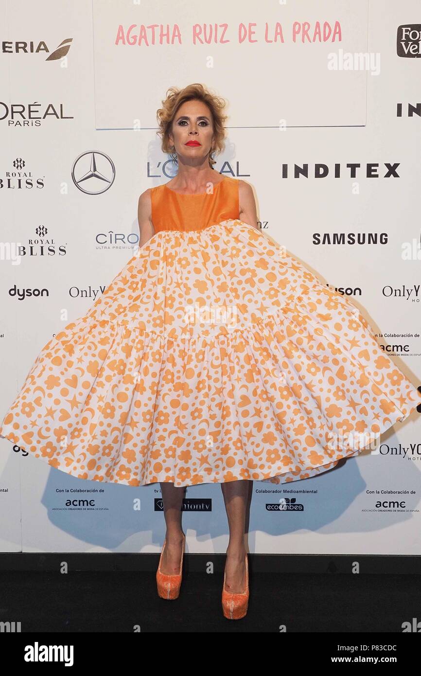 Agatha Ruiz De la Prada at the front row of Agatha Ruiz De la Prada ...