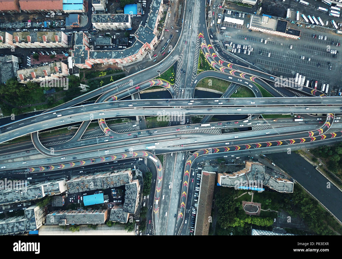 Shenyang, Shenyang, China. 9th July, 2018. Shenyang, CHINA-Aerial ...
