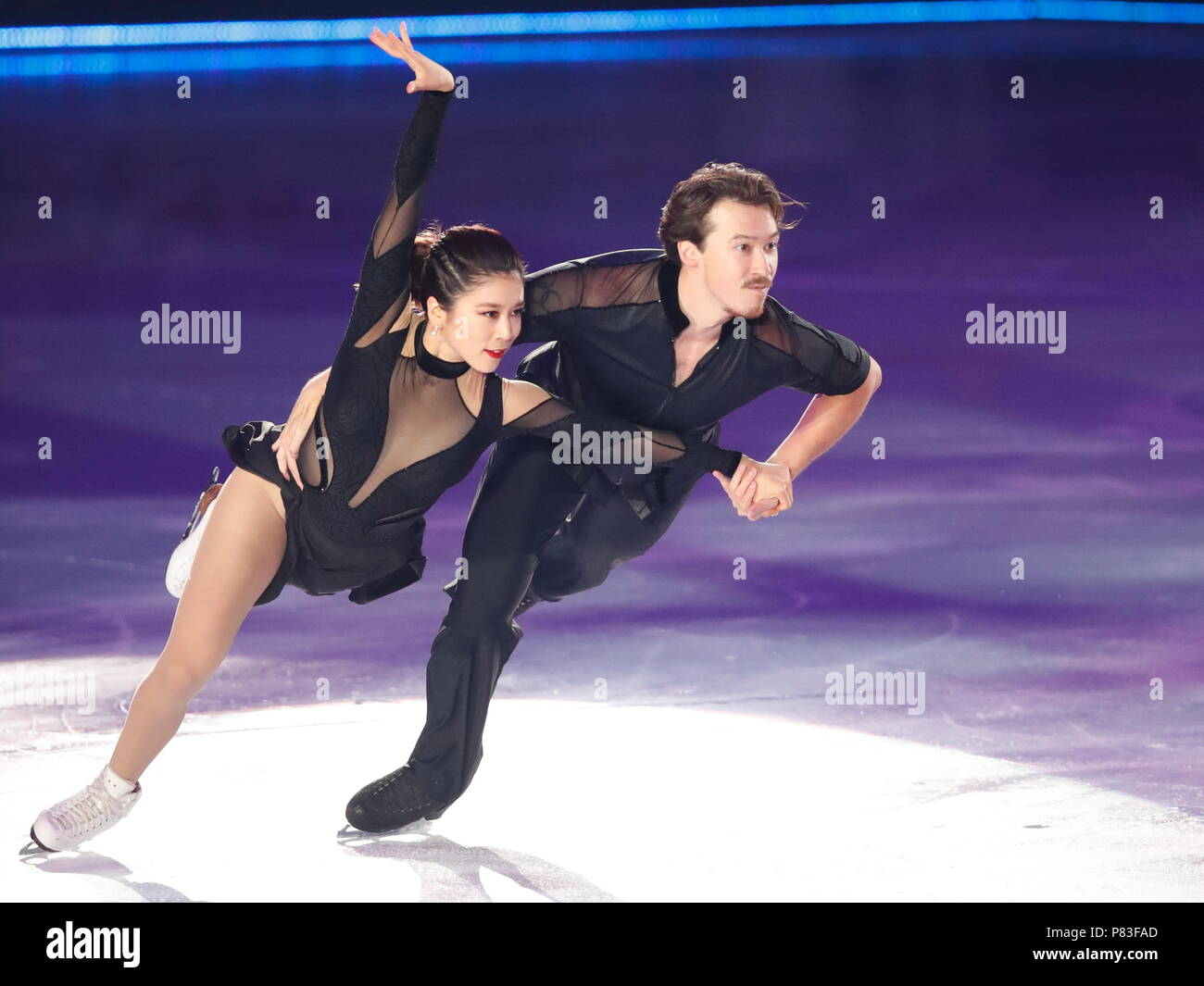 Kanagawa, Japan. 6th July, 2018. Kana Muramoto & Chris Reed Figure ...