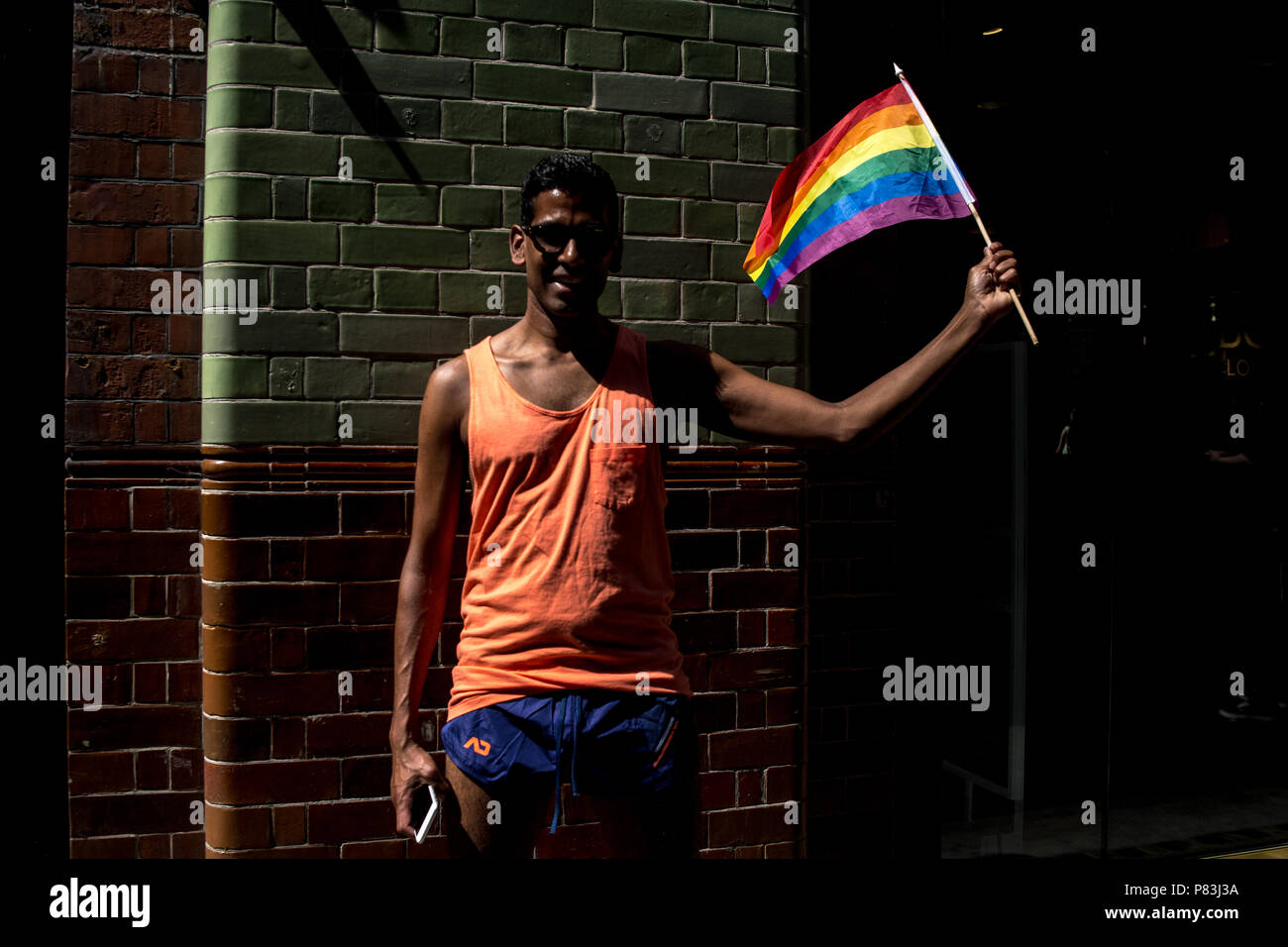 People having fun in the London Pride 2018 Stock Photo - Alamy
