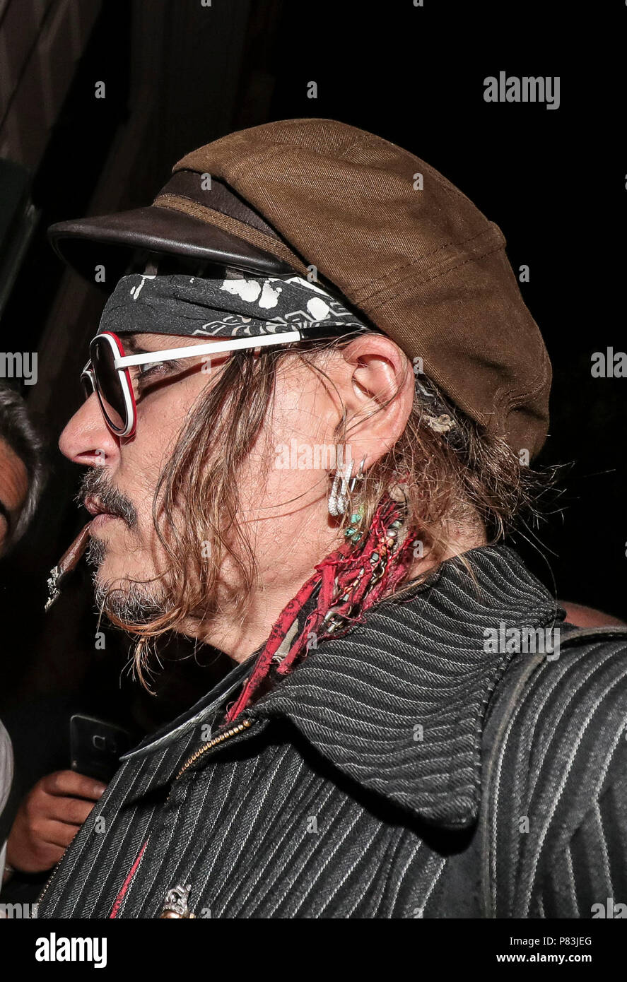 Rome, Italy. 9th July 2018. Johnny Depp enters Hotel Eden Paolo Rizzo ...