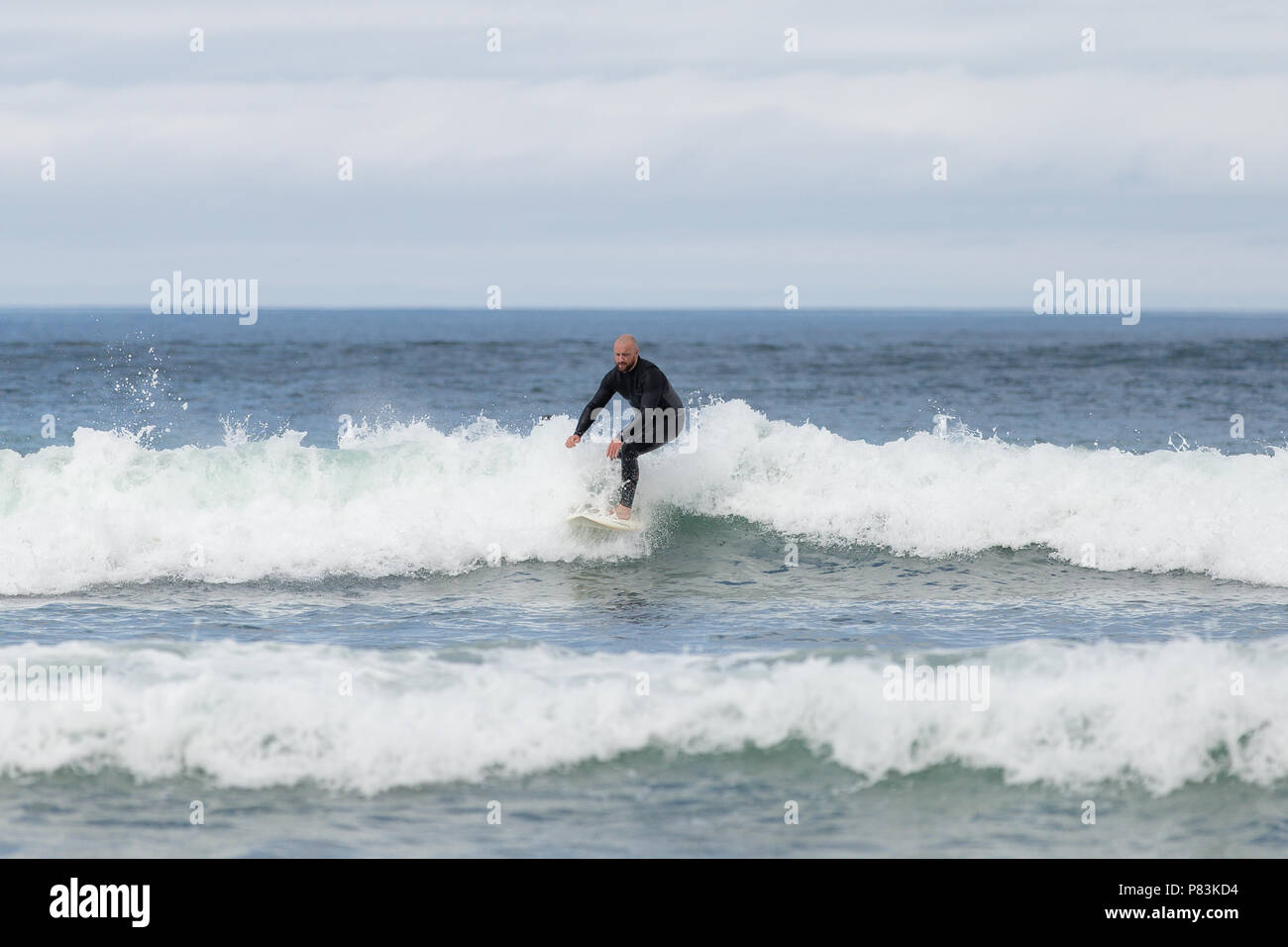 Strandhill, Sligo, Ireland. 8th July, 2018. Surfers enjoying the great ...