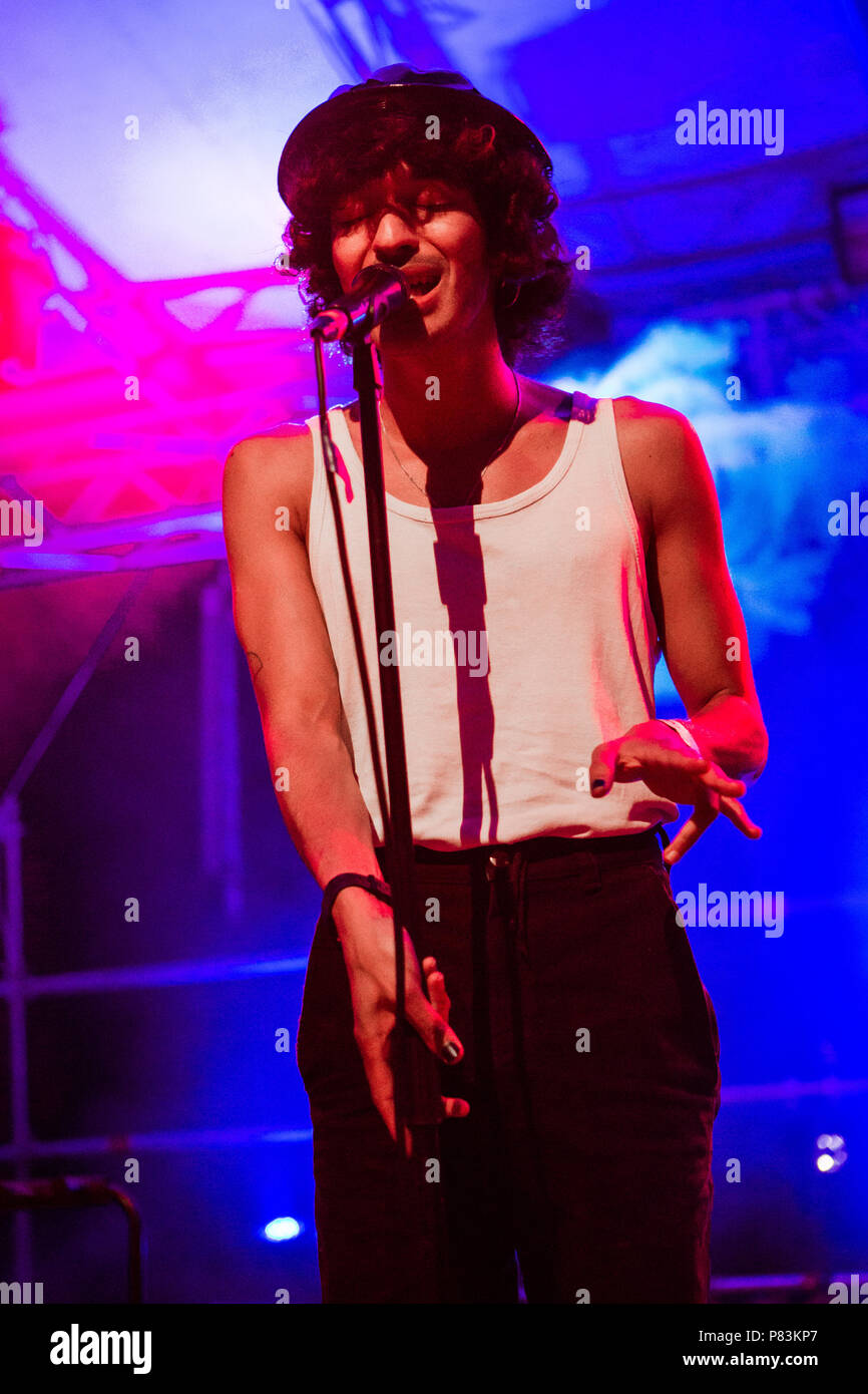 Milan Italy. 08 July 2018. The French singer-songwriter ADAM NAAS ...
