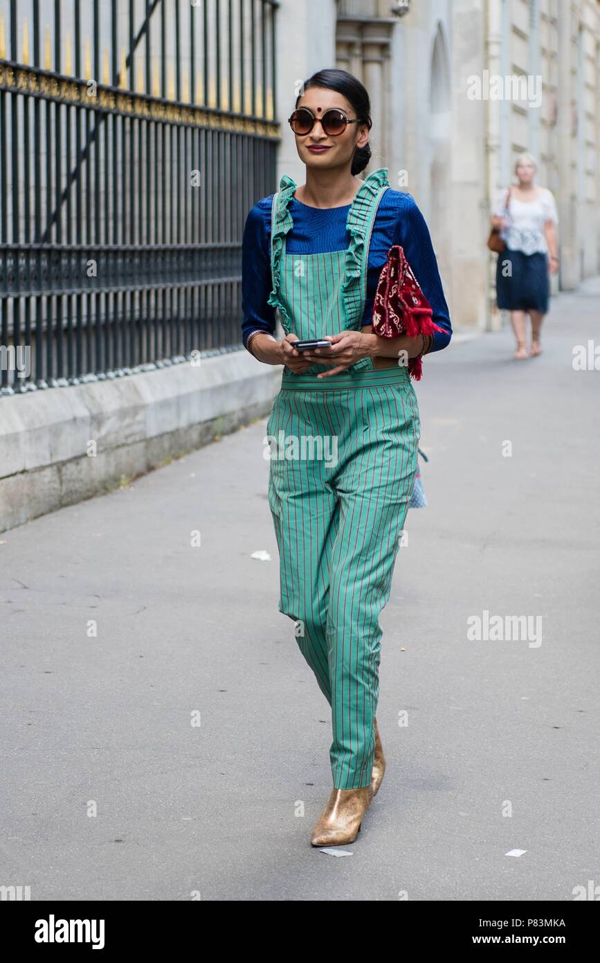 Designer Laani Raani posing on the street before the Liu Chao runway ...