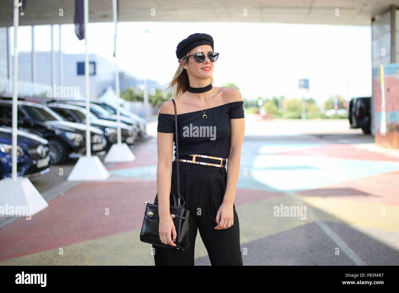 Madrid, Spanien. 07th July, 2018. Asun Lifante posing on the street ...