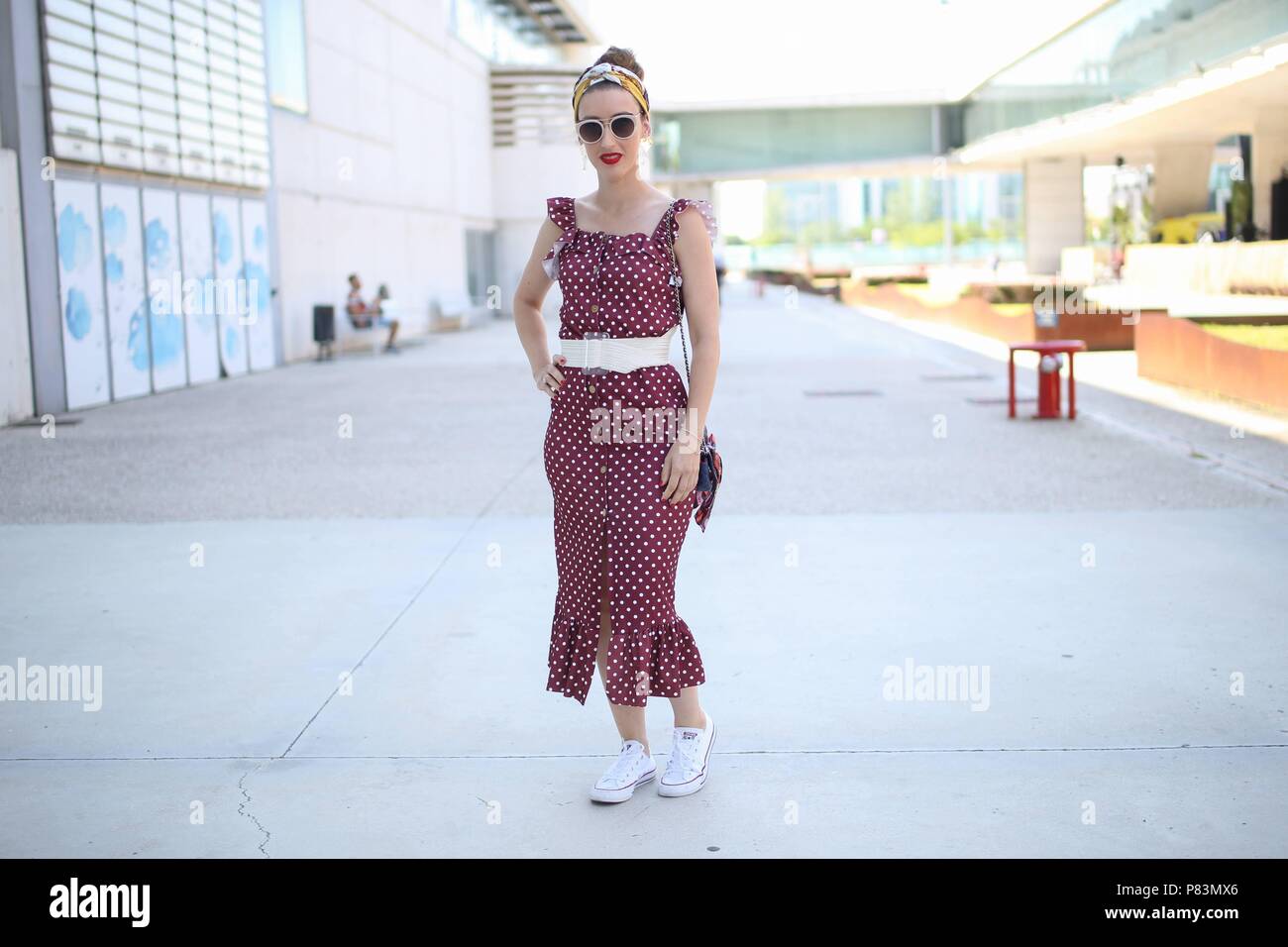 Madrid, Spanien. 08th July, 2018. Ana Perez posing on the street during ...