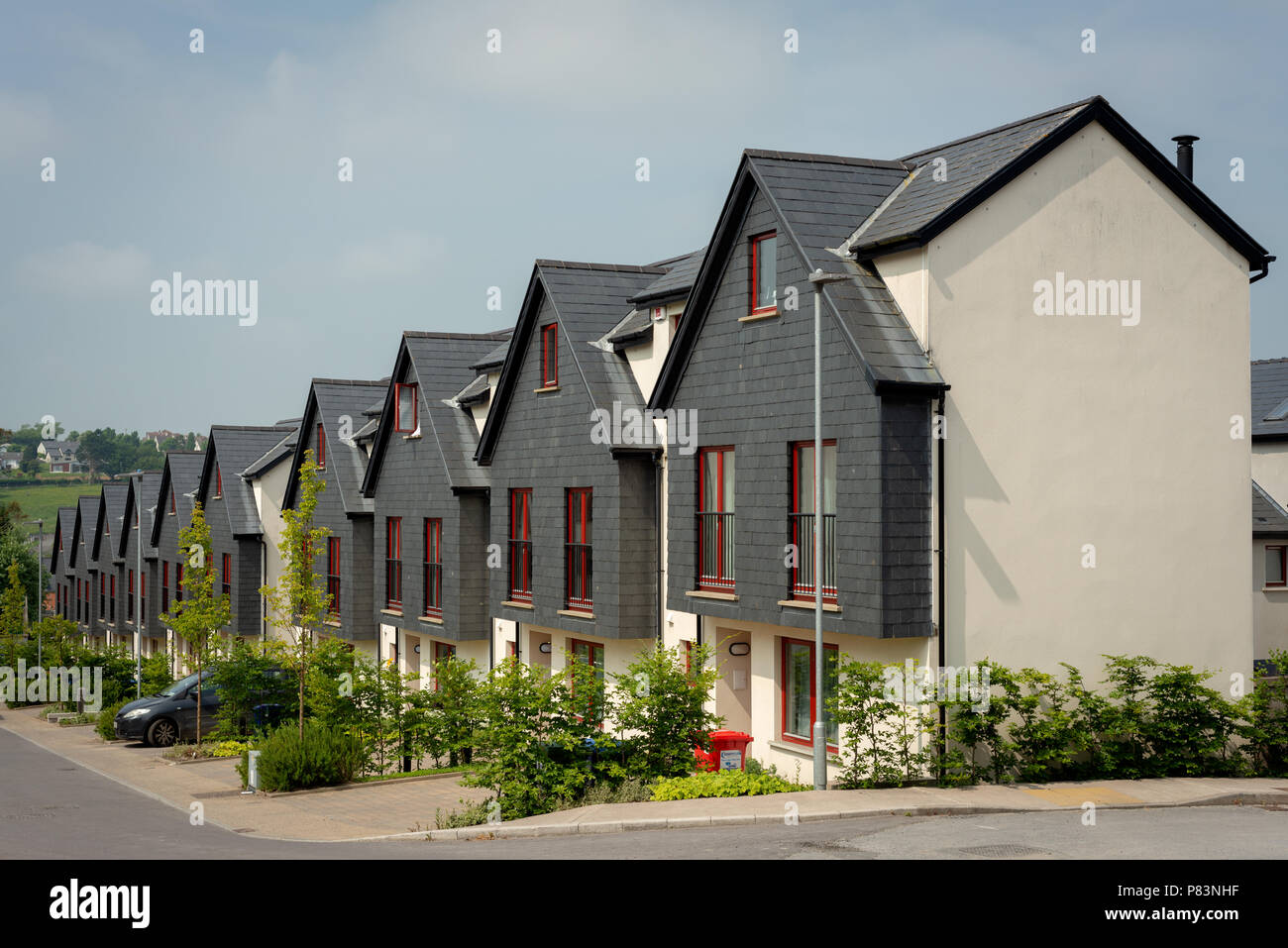 Housing Ireland row of newly build terraced houses in Kinsale, County ...
