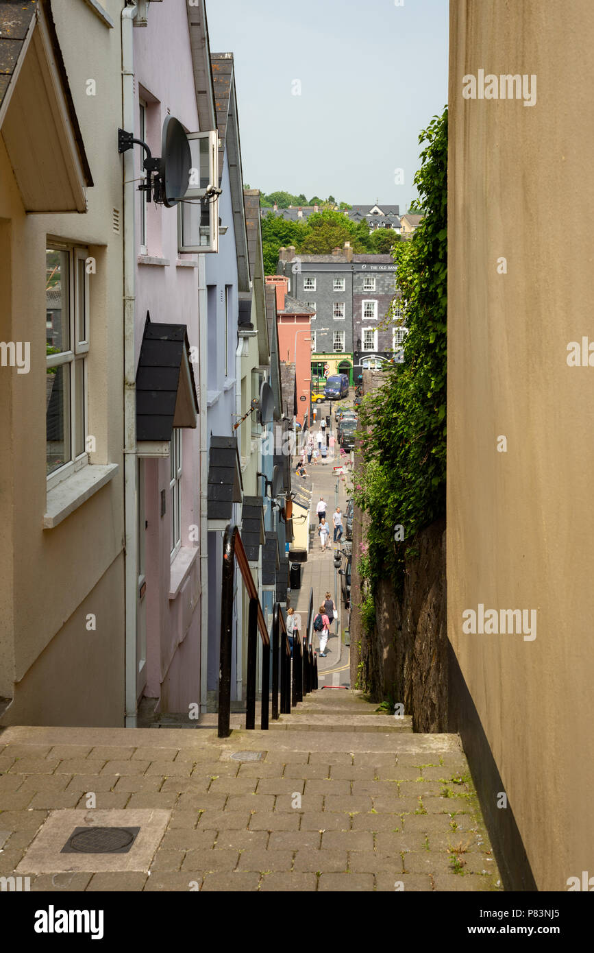 The historic Stoney Steps in Kinsale, County Cork, Ireland Stock Photo ...