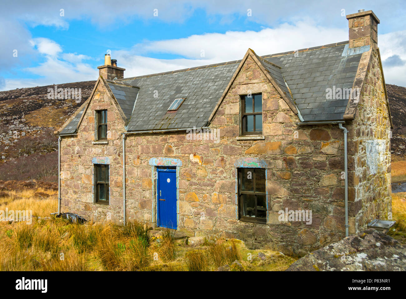 Craig bothy, a former youth hostel, on the coastal path between Lower ...