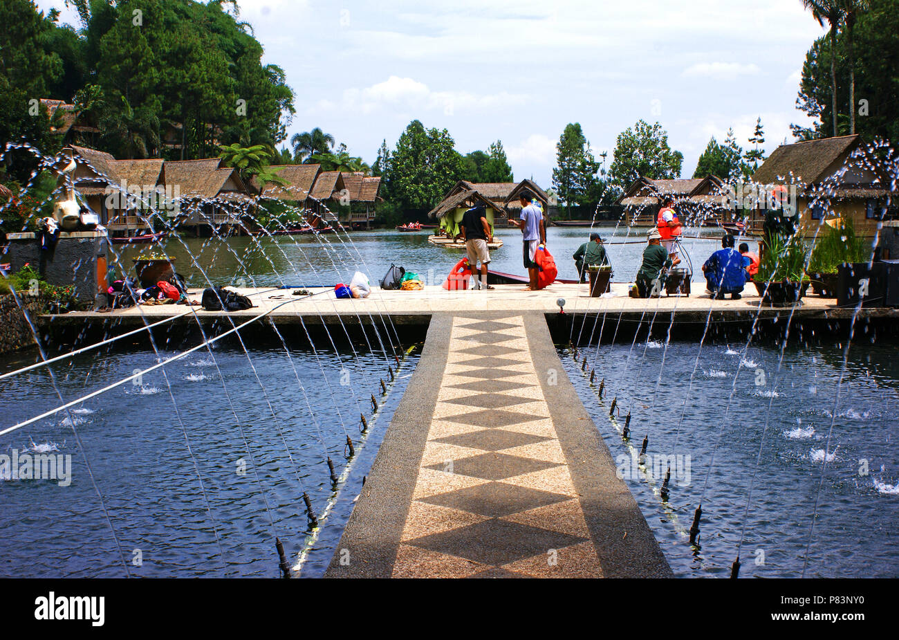 Kampung Sampireun Village, Garut, West Java, Indonesia Stock Photo - Alamy