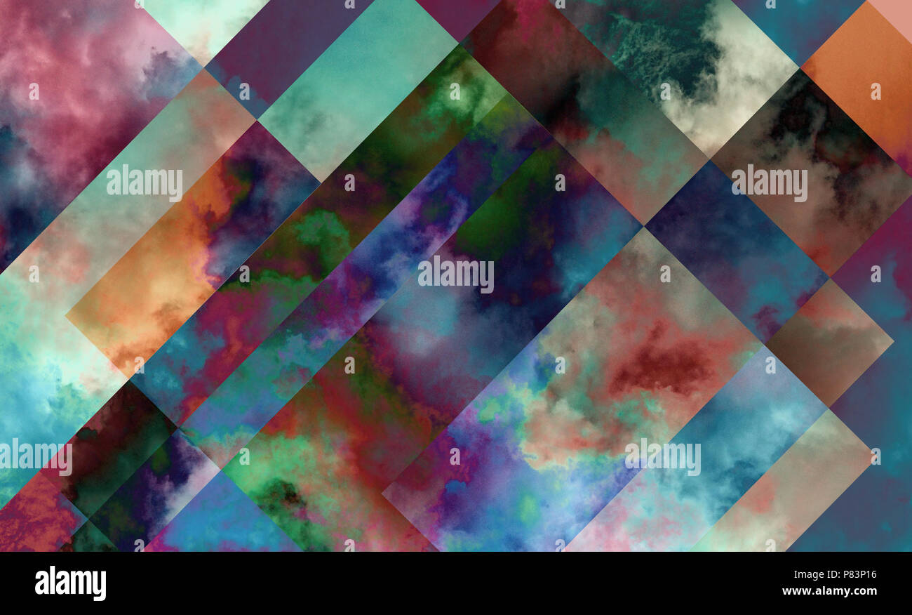 Colorful digital background art made with photo collage technique ...