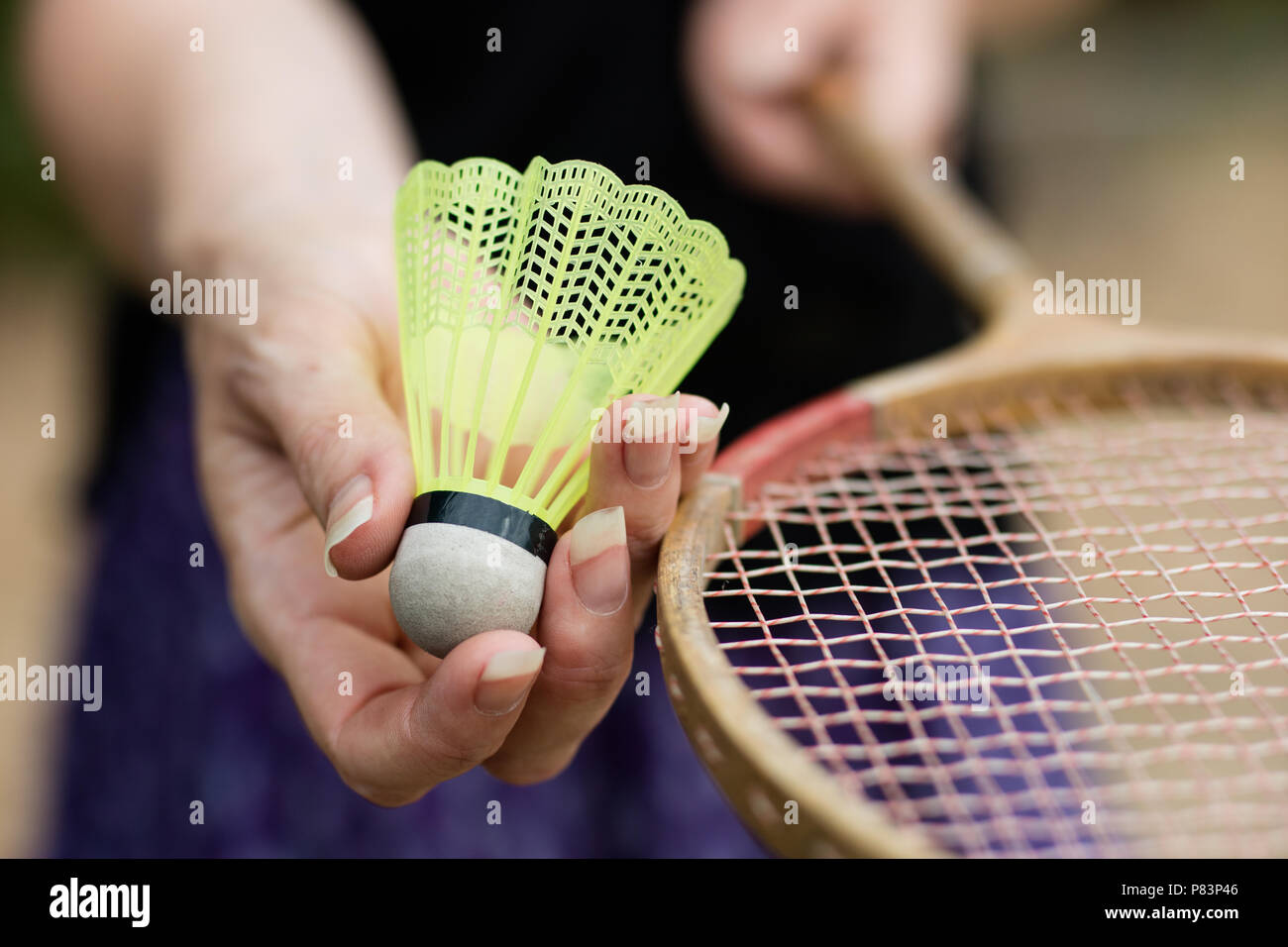 Badminton accessories. A set for fun and games outdoors. Season of the ...