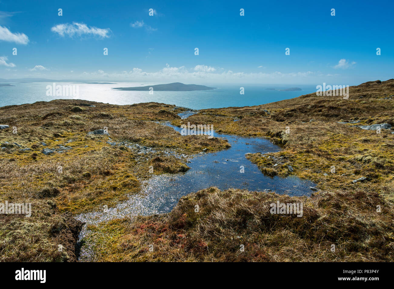 The Island of Pabbay from near the summit of Ceapabhal on Toe Head (Gob ...