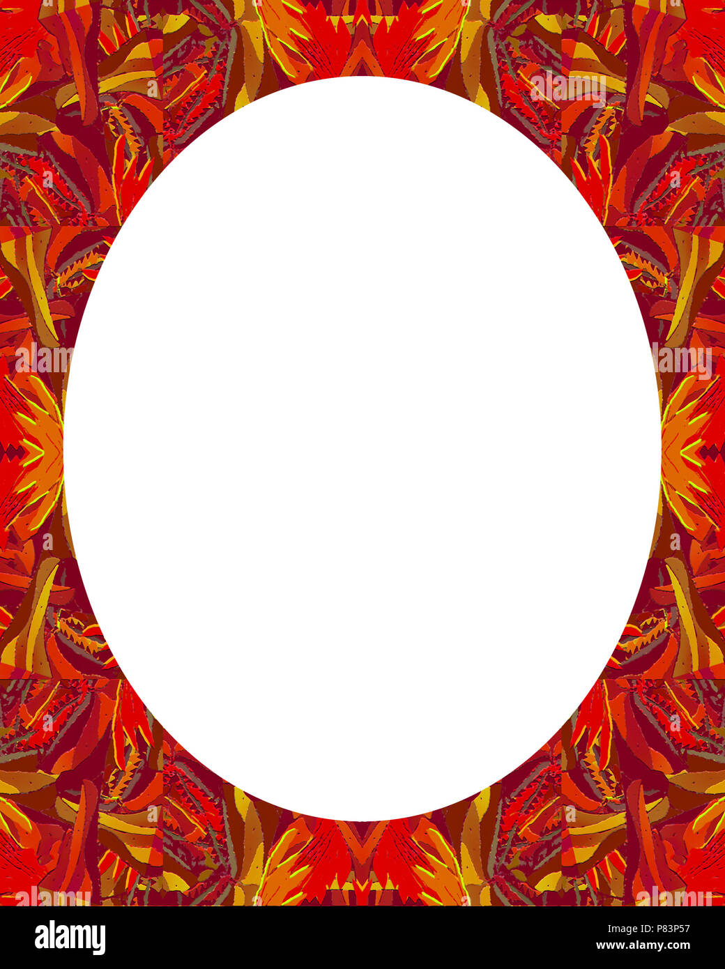 White circle frame background with decorated design borders Stock Photo ...