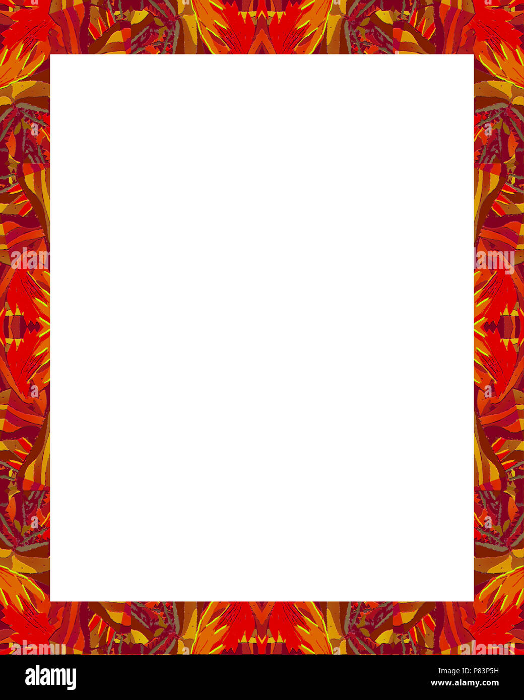 White frame background with decorated design borders Stock Photo - Alamy