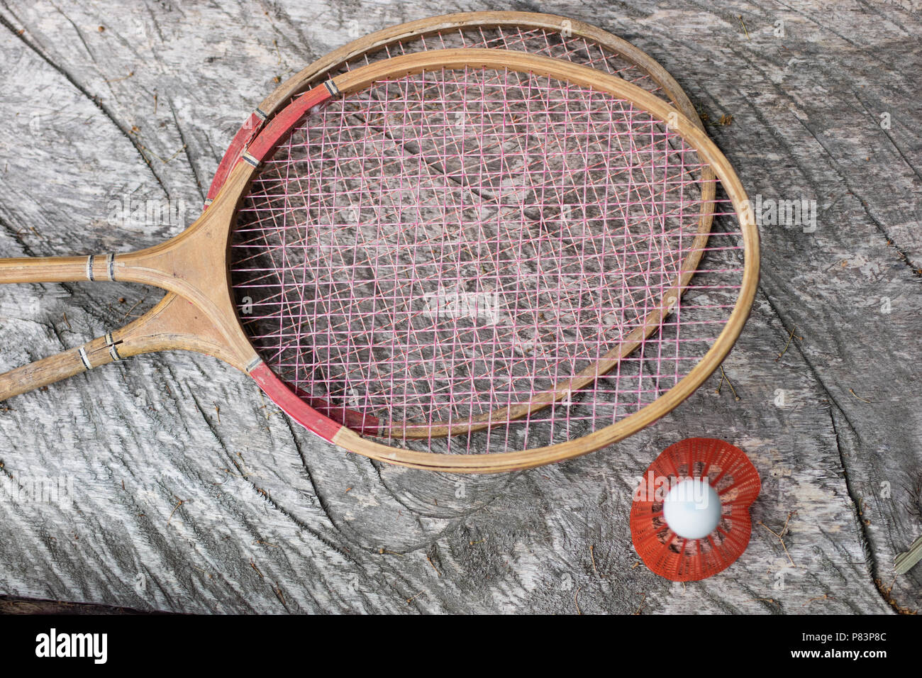 Badminton accessories. A set for fun and games outdoors. Season of the ...