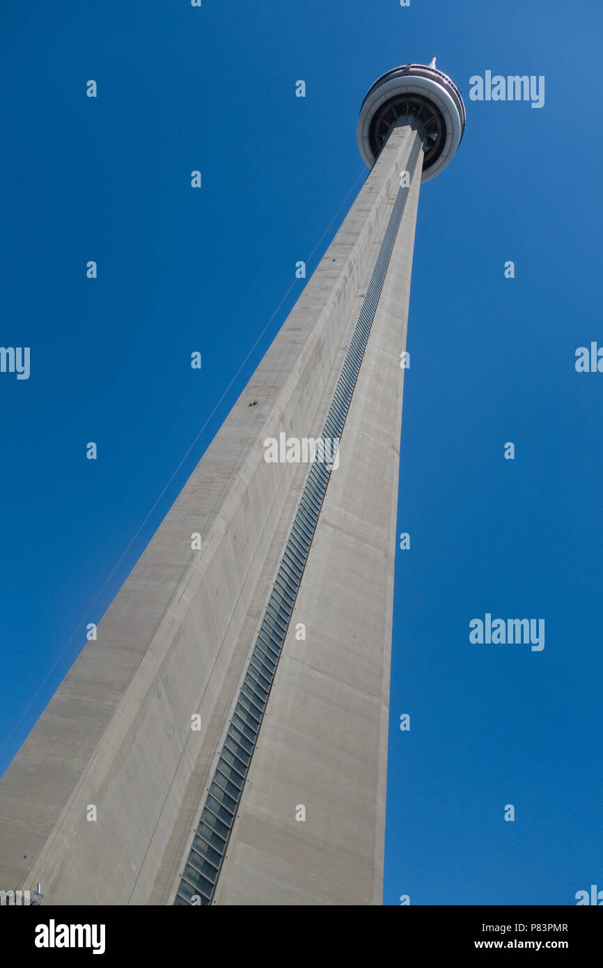 A view of the CN Tower from below, Toronto, Canada Stock Photo - Alamy