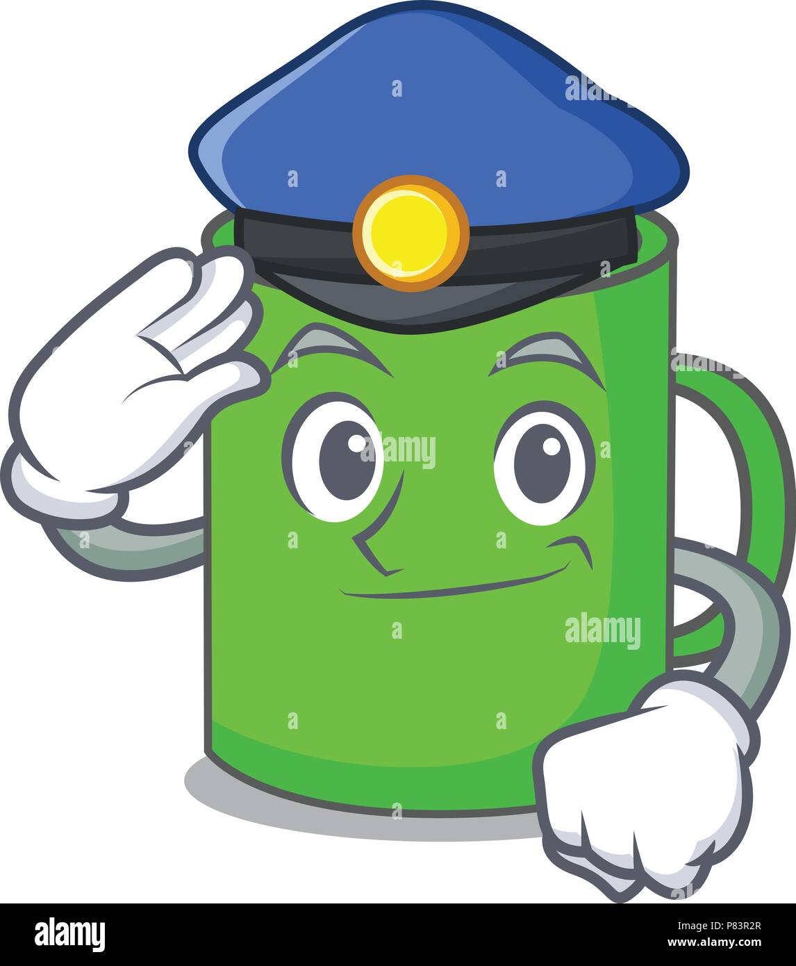 Police mug character cartoon style Stock Vector Image & Art - Alamy