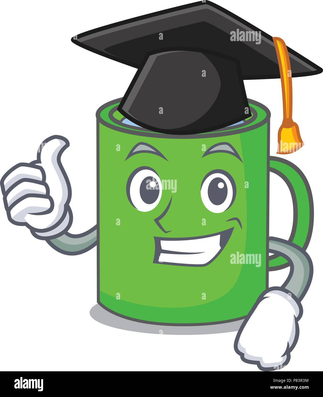 Graduation mug character cartoon style Stock Vector Image & Art - Alamy