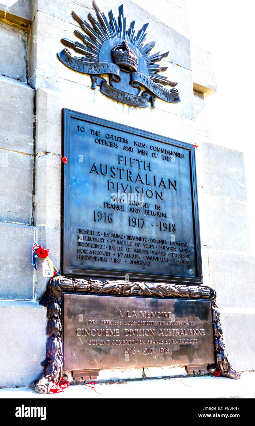 Australian 5th Division Memorial Cemetery High Resolution Stock ...