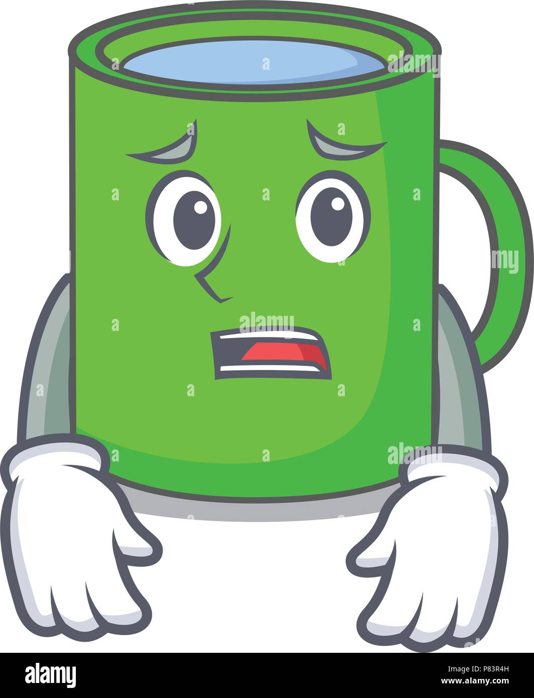 Afraid mug mascot cartoon style Stock Vector Image & Art - Alamy